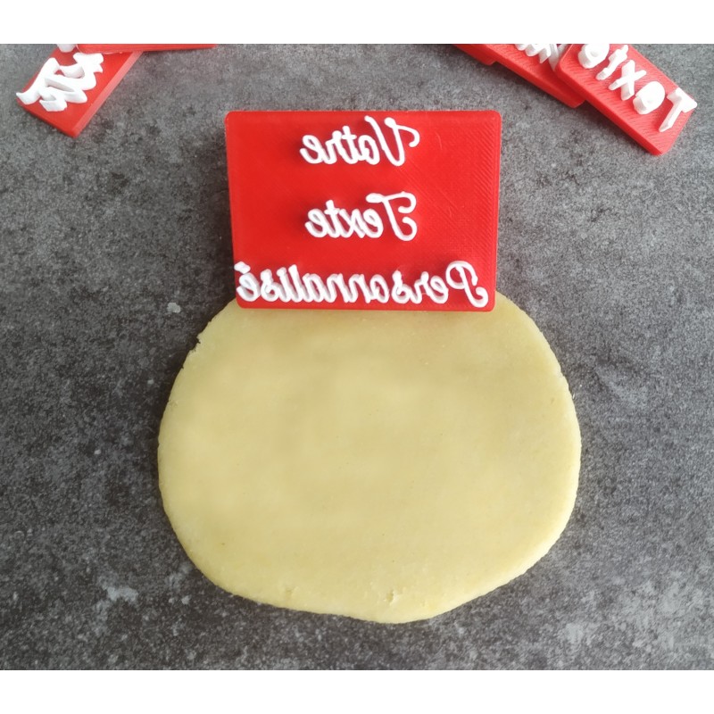 Tampon texte 3 lignes - Personnalisable avec typo au choix